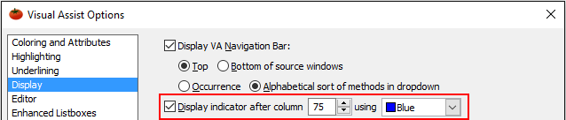 Column Indicator