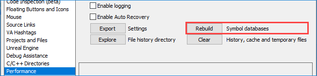Default IntelliSense and UE