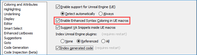 Feature Behavior for UE