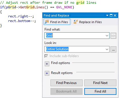 Highlight Find Results