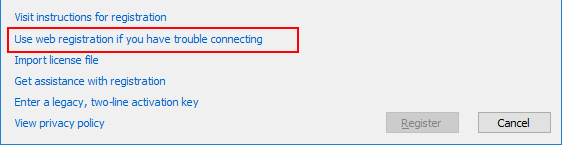 License registration