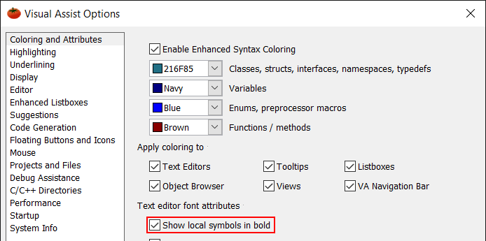 Local Symbols in Bold