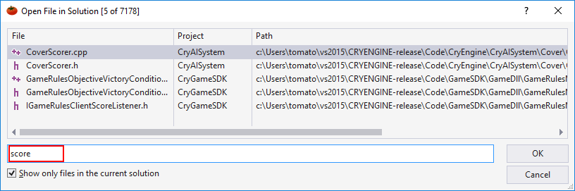 Open File in Solution