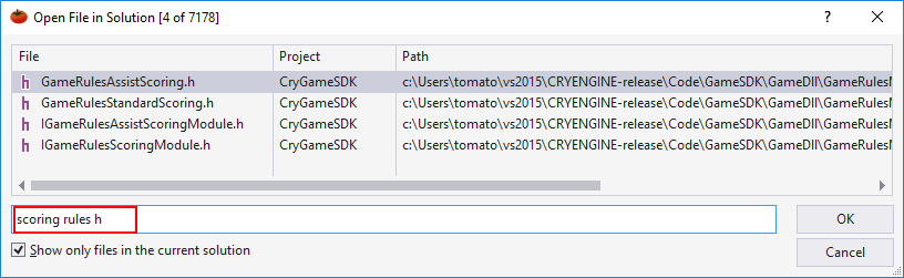 Open File in Solution
