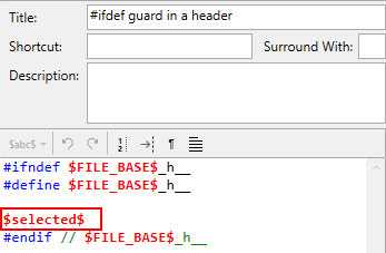 VA Snippets for Surround With